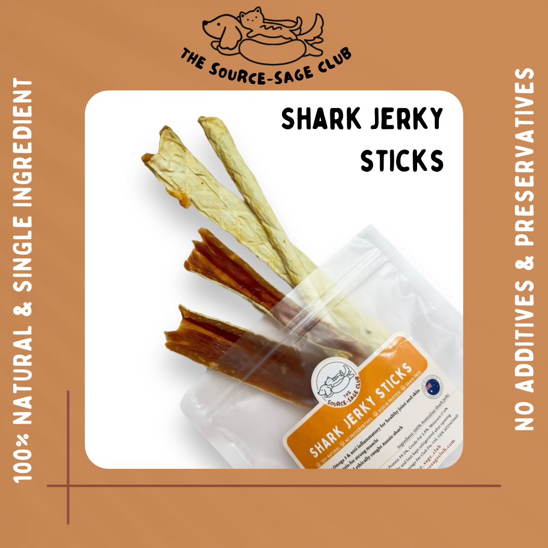 [1KG PACK - 20% OFF] Air Dried Australian Shark Jerky Stick (dog treat ...