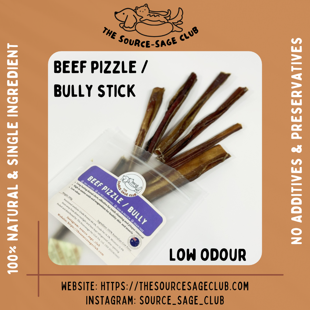Air Dried Australian Beef Pizzle LOW ODOUR (Beef Bully Stick) (dog den ...