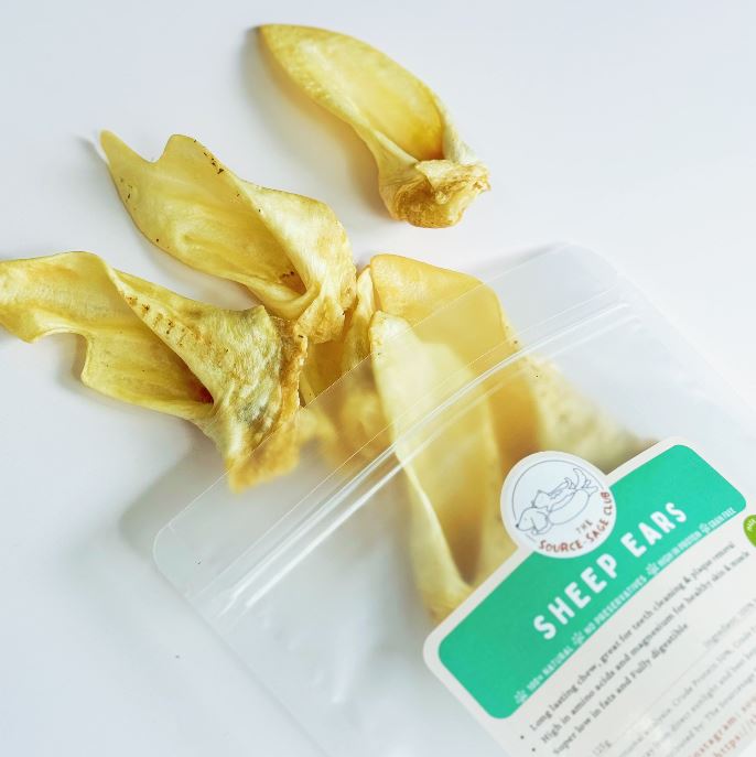 NEW ZEALAND Air Dried Sheep Ears 125g (dog dental chews) – The Source ...